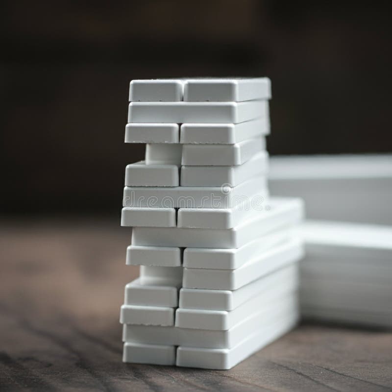 Stack of Rectangular, White Chewing Gum Pieces Arranged in a Neat Tower ...