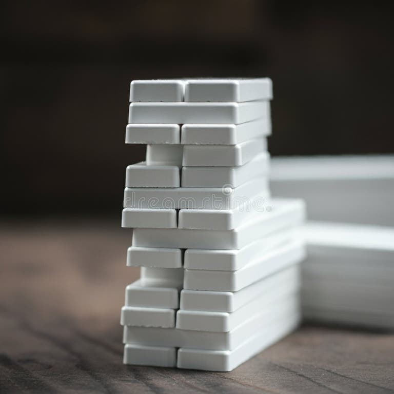 Stack of Rectangular, White Chewing Gum Pieces Arranged in a Neat Tower ...