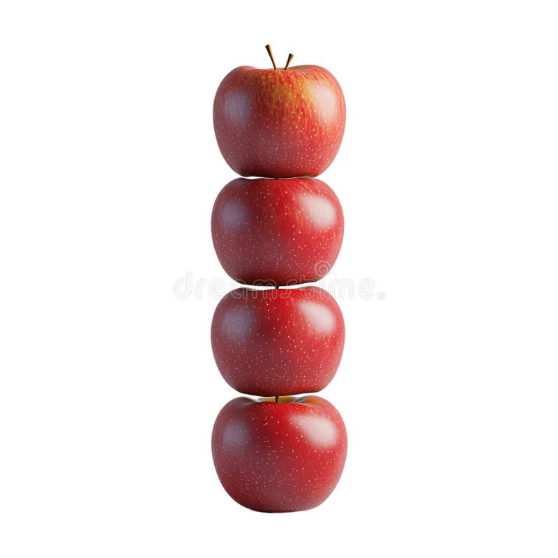Stack of Red Apples on Transparent Background - Ai Generated Stock ...