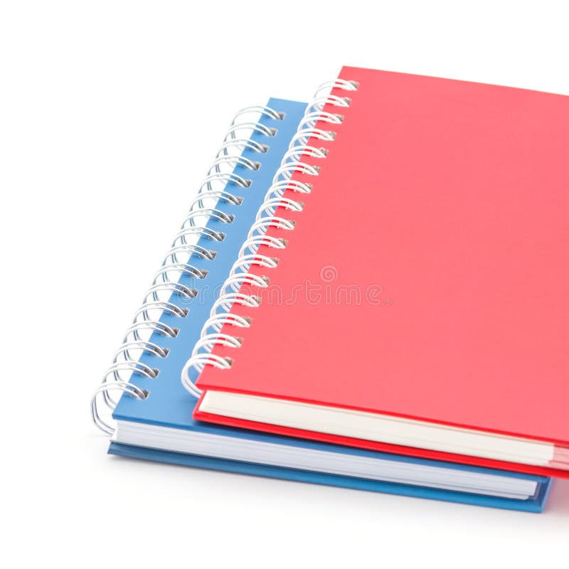 Stack of Red and Blue Color Notebooks. Stock Photo - Image of write ...