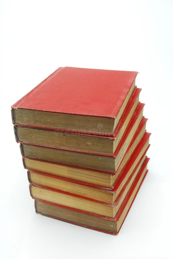 Stack of red book stock image. Image of library, data - 27561507