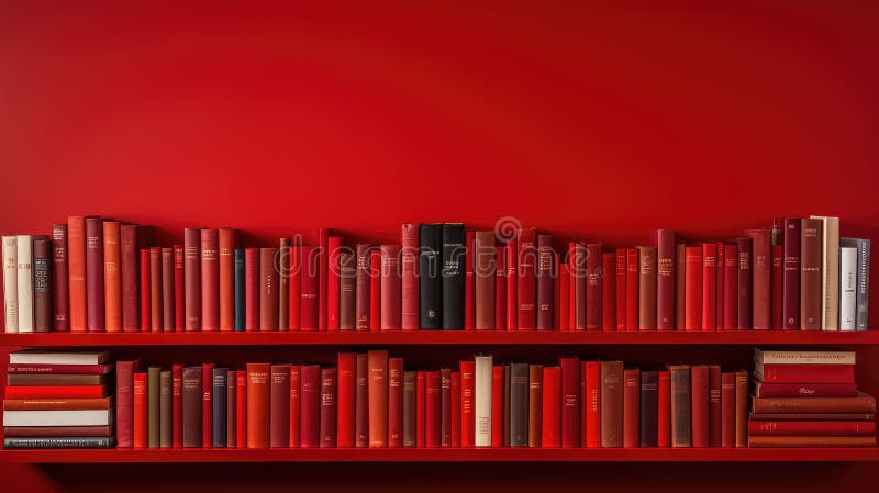 Stack red book stock illustration. Illustration of bright - 369609004