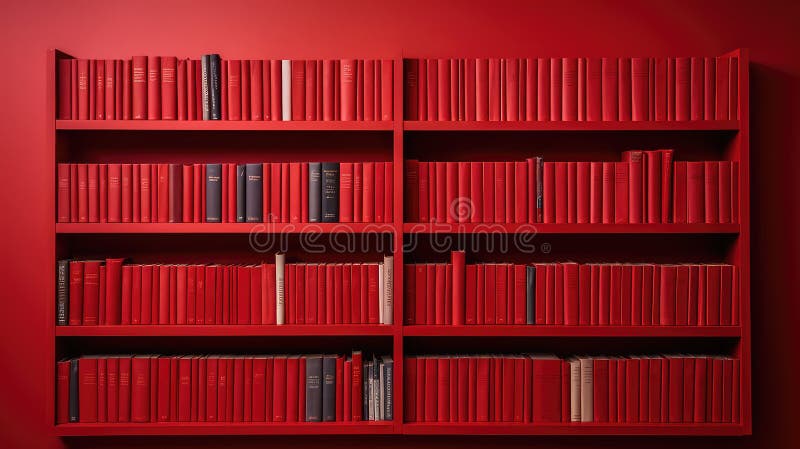 Stack red book stock illustration. Illustration of decor - 371860480