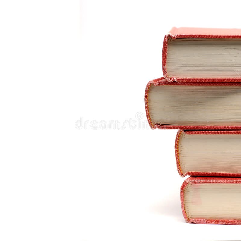 Stack of Red Books stock image. Image of open, document - 10467803
