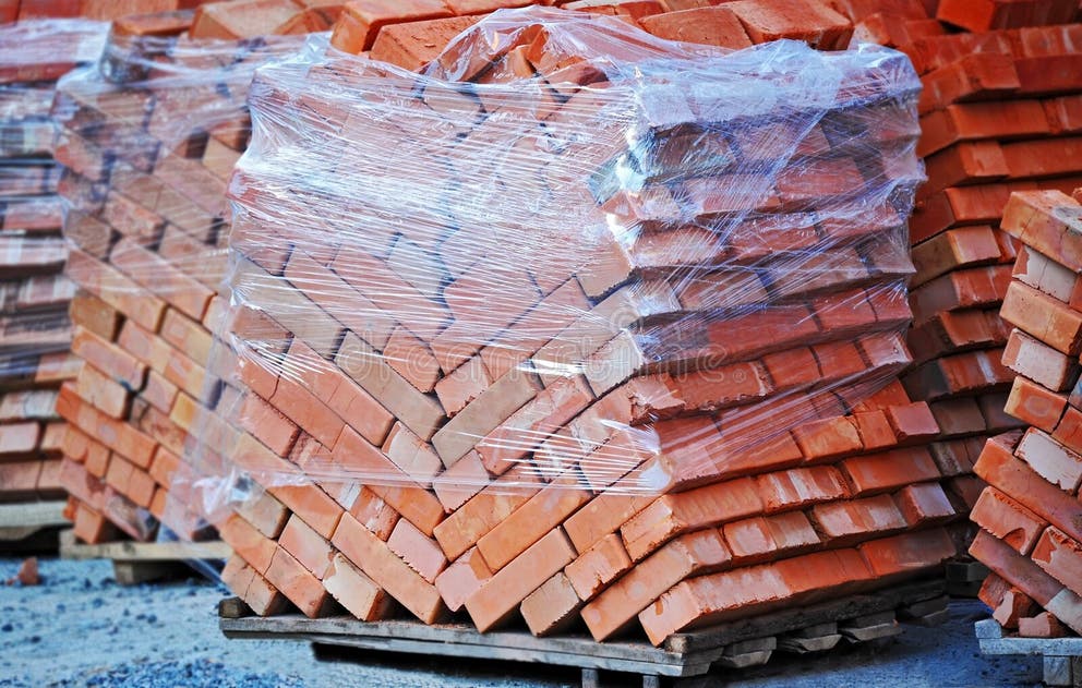 Stack of red brick stock image. Image of site, architecture - 161268635