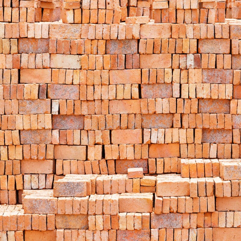 Stack of red brick stock image. Image of surface, brick - 40351707