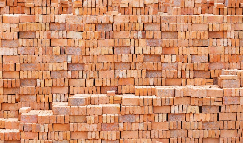 Stack of red brick stock image. Image of building, stone - 40351895