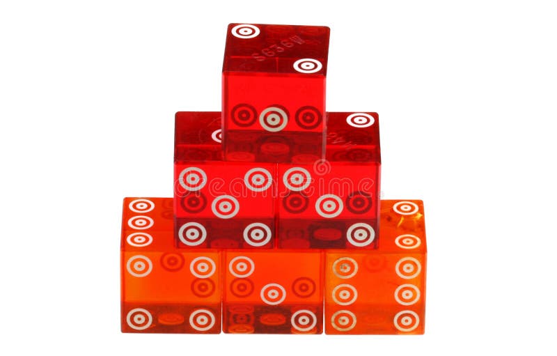 Stack of Red Casino Dice Isolated on a White Background Stock Image ...