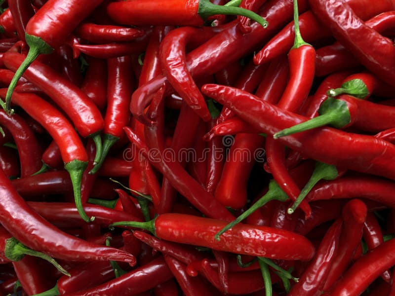 Stack of Red Colored Raw Peppers Stock Image - Image of chili, healthy ...