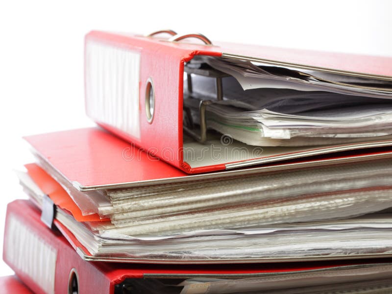Stack of file folders stock photo. Image of isolated - 10953830