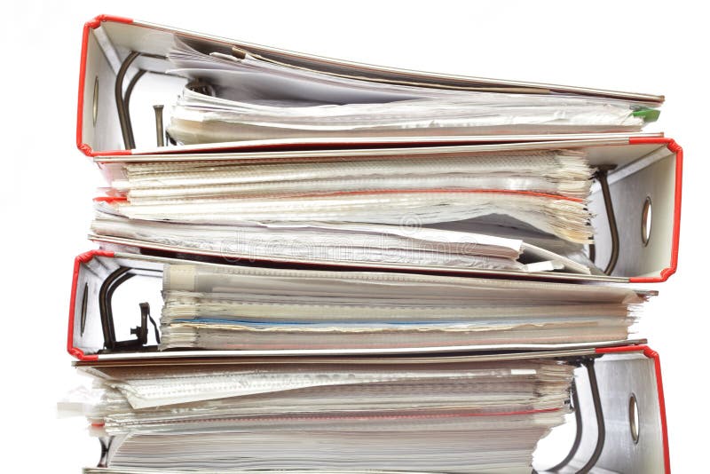 Stack of file folders stock photo. Image of isolated - 10953830