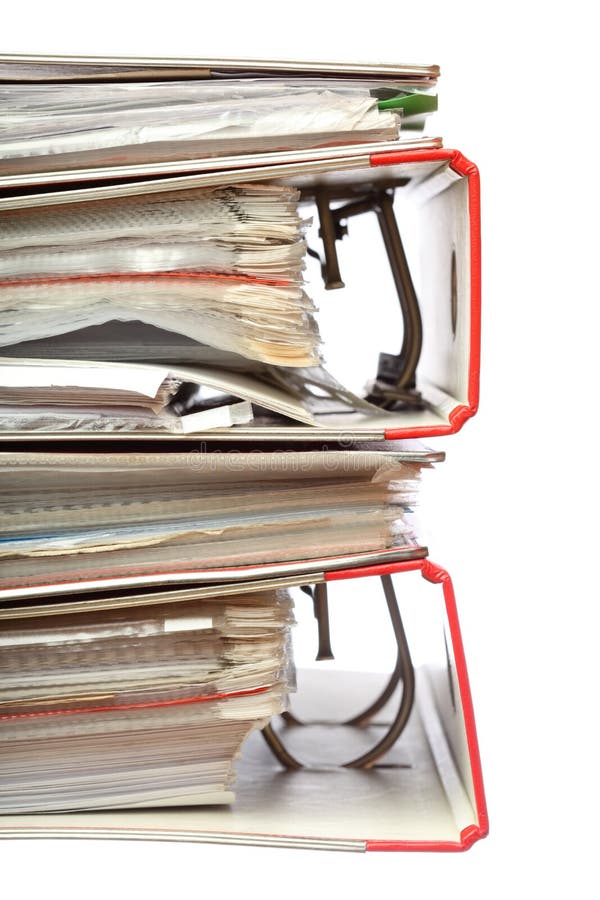 Stack of file folders stock photo. Image of isolated - 10953830