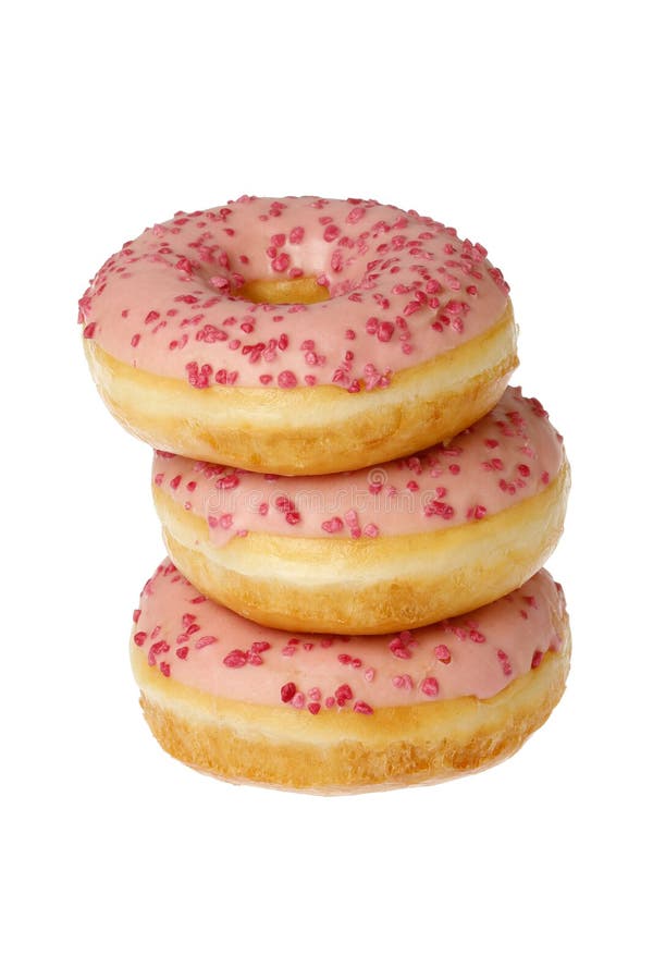 Three donuts stock photo. Image of eating, snack, background - 46049720
