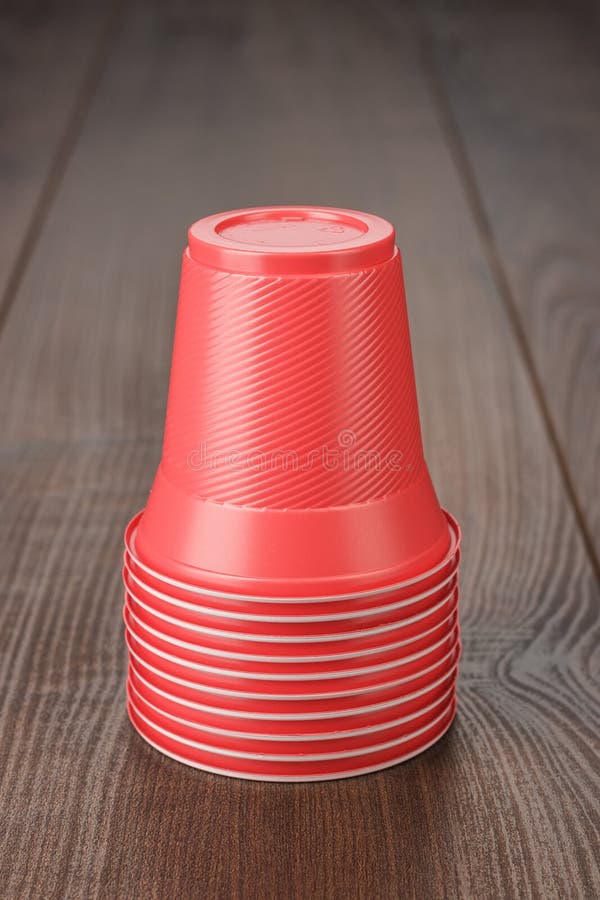 Stack of Red Party Cups stock photo. Image of macro, drink - 2215428