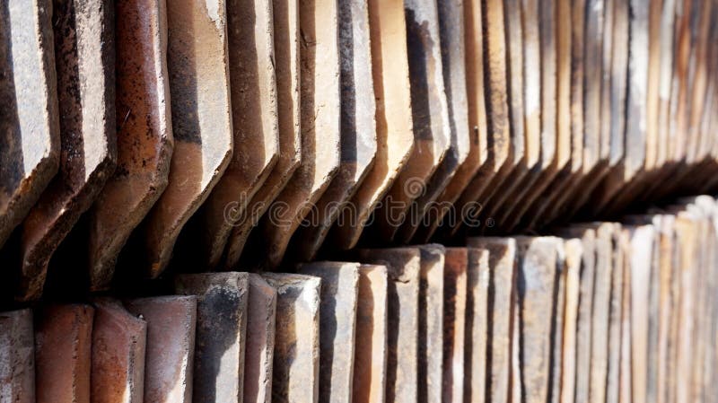 Stack of Red tile stone stock image. Image of stack - 176056789