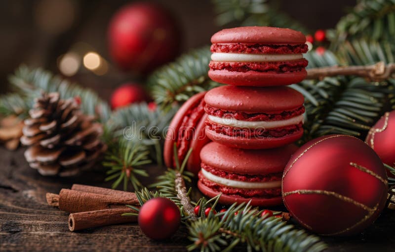 Stack of Red Velvet Cookies on Wooden Table Stock Photo - Image of ...