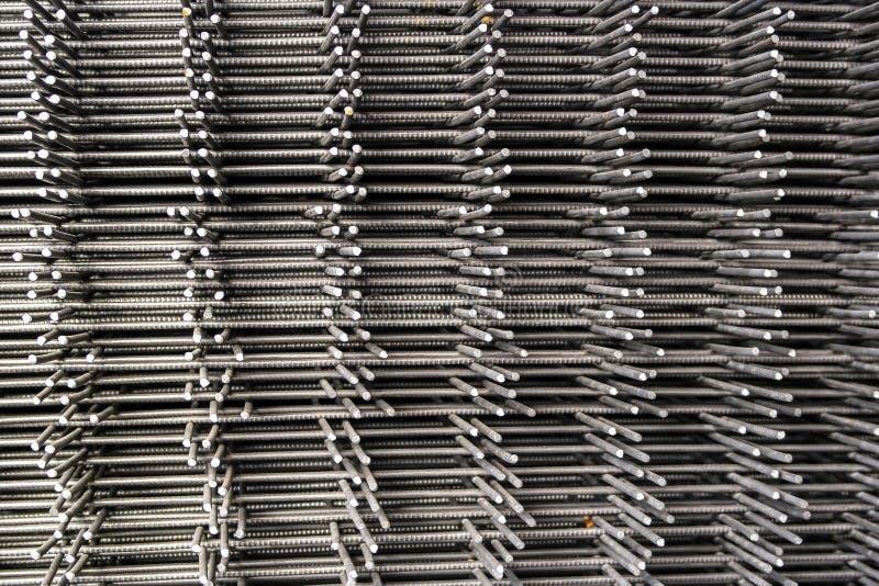 Stack of Reinforcement Mesh Folded on Each Other View from the Side ...