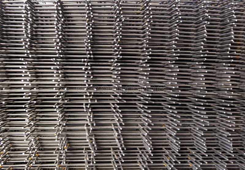 Stack of Reinforcement Mesh Folded on Each Other View from the Side ...