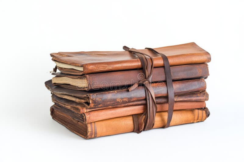 Stack of Renaissance Leather Bound Books Preserving History Stock Image ...