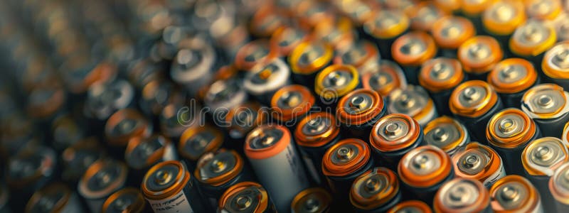 Stack of Resilient Power Cells or Batteries Stock Illustration ...