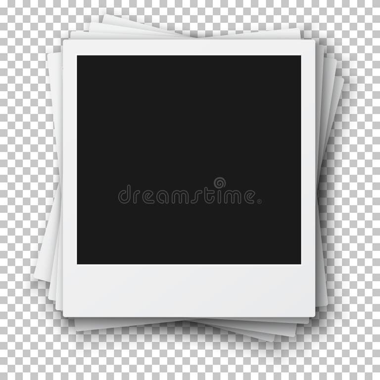 Stack of Retro Photo Frames Made in Realistic Style. Vector EPS1 Stock ...