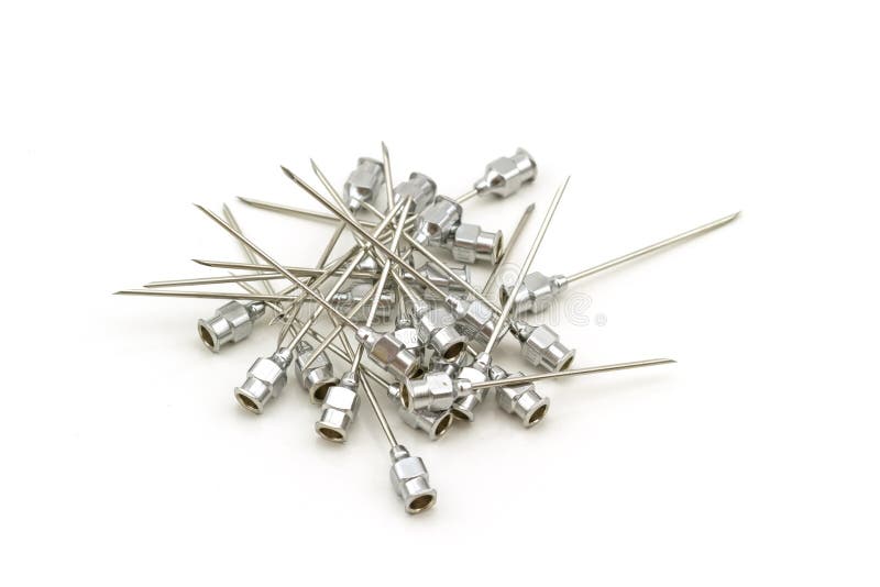 Stack Of Reuse Iron Needle No.18G For Drug Needle And Glass Syringe In ...