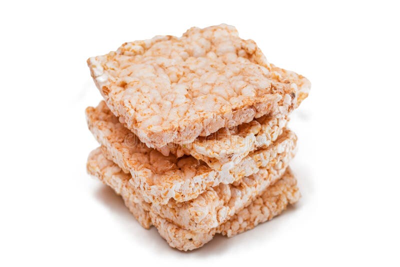 A Stack of Rice Cakes - Isolated Stock Photo - Image of healthy, tasty ...