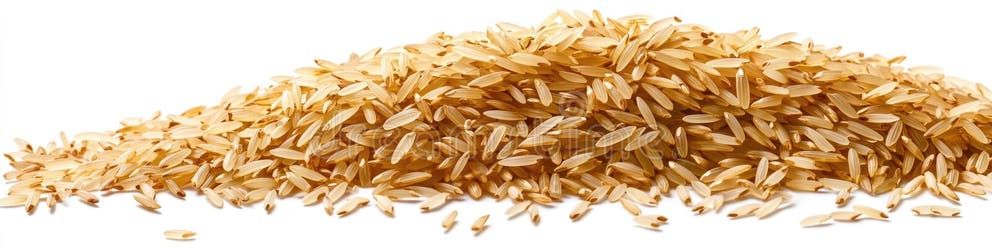 A Stack of Rice Placed on a Clean, White Surface Stock Photo - Image of ...