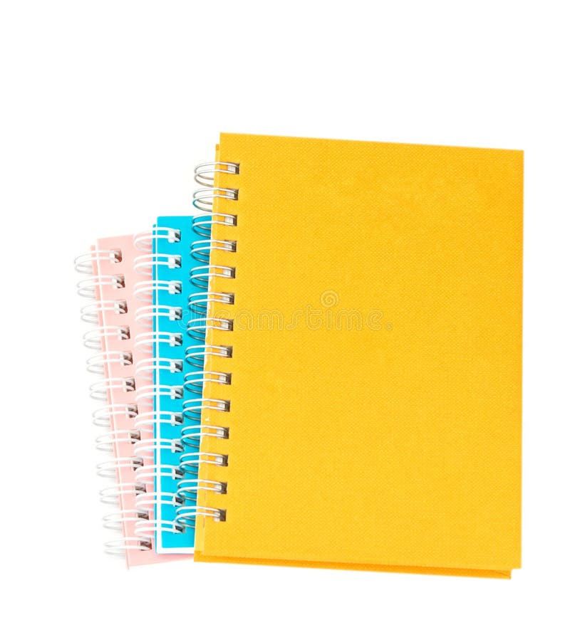 Stack of Ring Binder Book or Notebook Isolated on White Stock Image ...