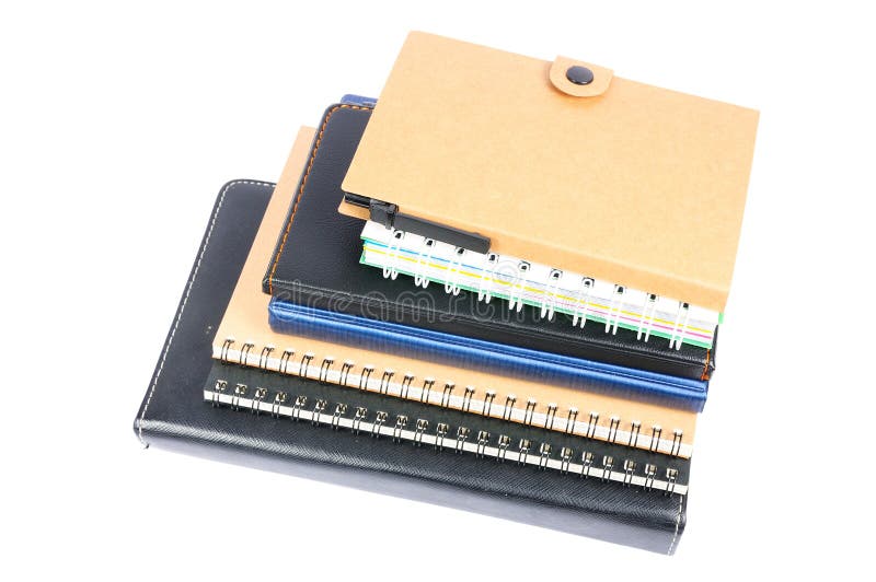 Stack of Ring Binder Book or Notebook Isolated on White Stock Photo ...