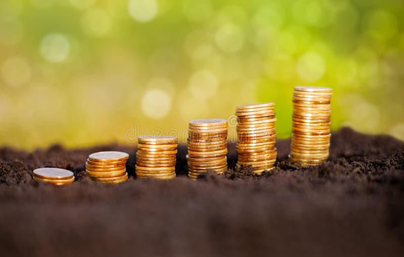 Stack of rising coins stock image. Image of cash, profit - 80188359