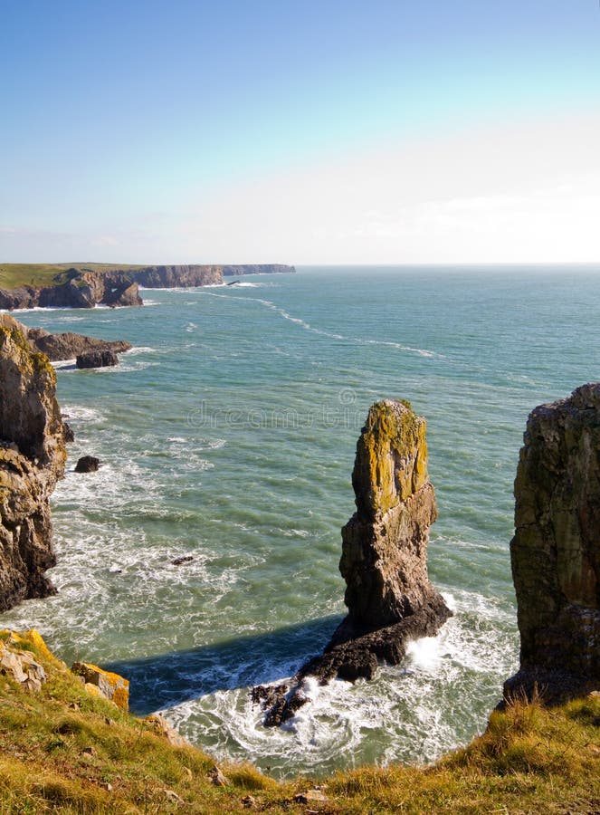 Stack Rock stock photo. Image of west, national, wales - 42170842