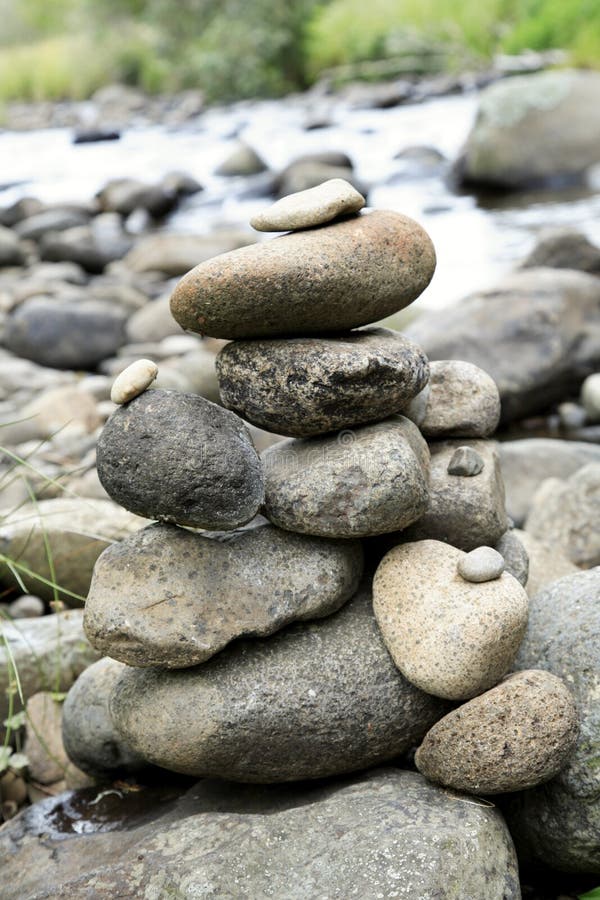 Stack of rocks stock image. Image of river, outside, smooth - 4282175