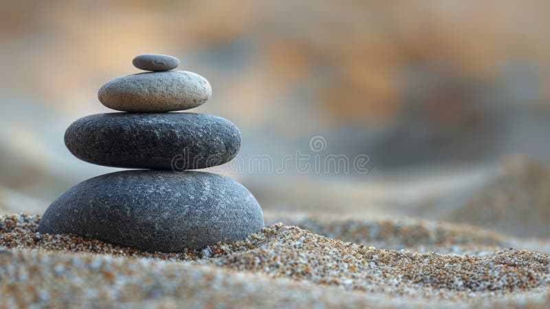 Stack of Rocks Balanced on Top of Each Other Stock Image - Image of ...