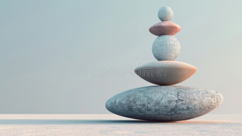 Stack of Rocks Balancing on Top of Each Other Stock Image - Image of ...