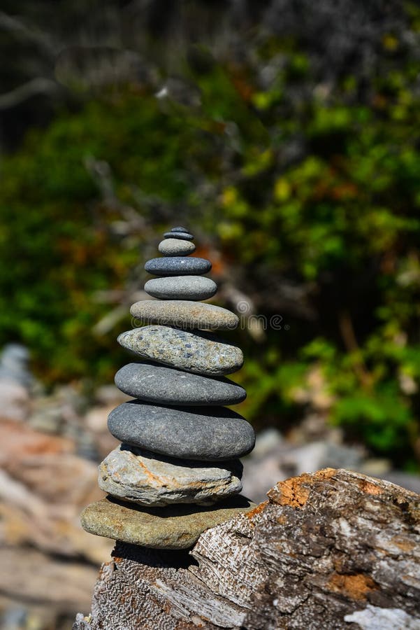 Stack of rocks at beach stock photo. Image of location - 99592278