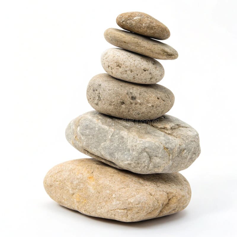 Stack of Rocks Isolated on White Background Stock Illustration ...