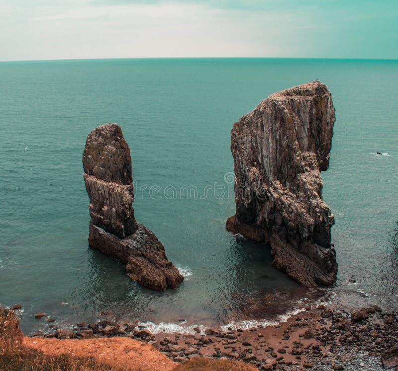 Stack rocks, Pembrokeshire stock photo. Image of ocean - 157200802