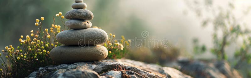 Stack of Rocks on Pile of Rocks Stock Illustration - Illustration of ...