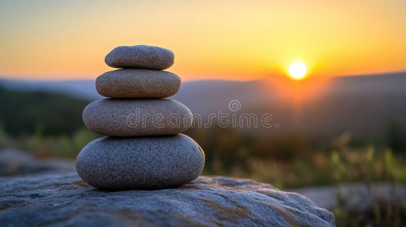 A Stack of Rocks Sitting on Top of Another Rock, Perfect for Landscape ...