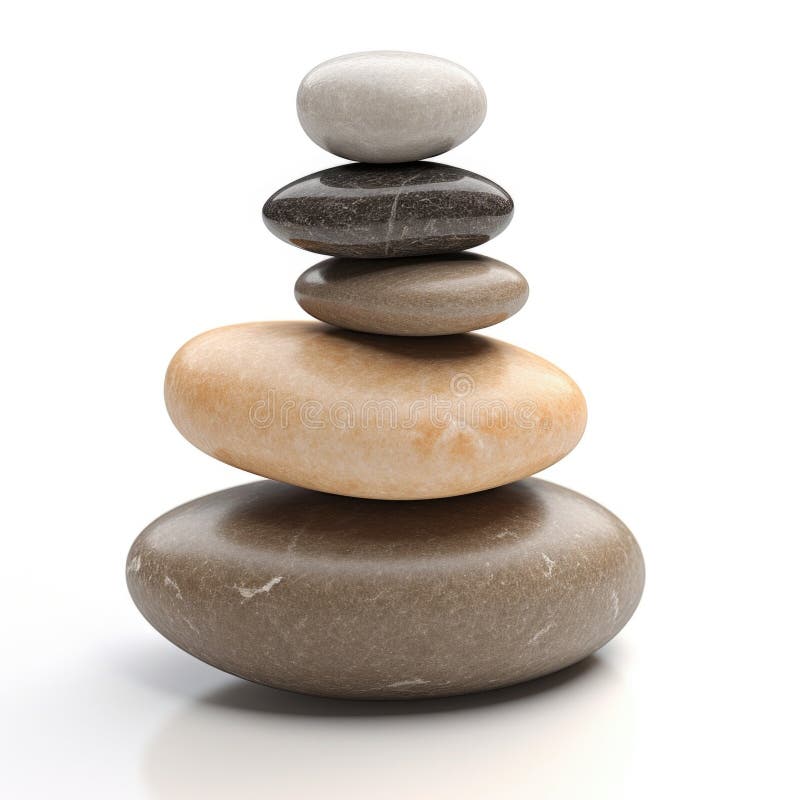 A Stack of Rocks Sitting on Top of Each Other, Zen Pyramide Made of ...
