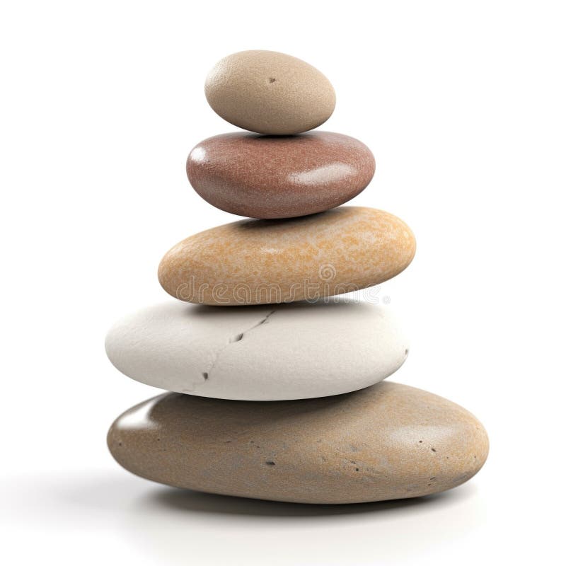 A Stack of Rocks Sitting on Top of Each Other, Zen Pyramide Made of ...