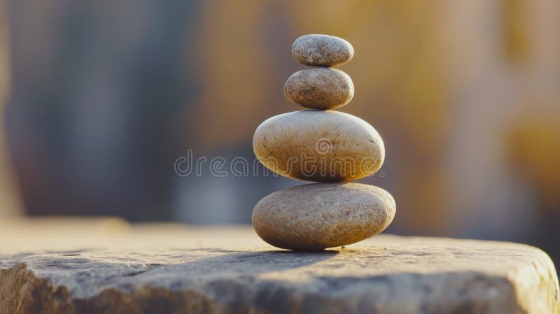 A Stack of Rocks Sitting on Top of a Larger Rock. Can Be Used To ...