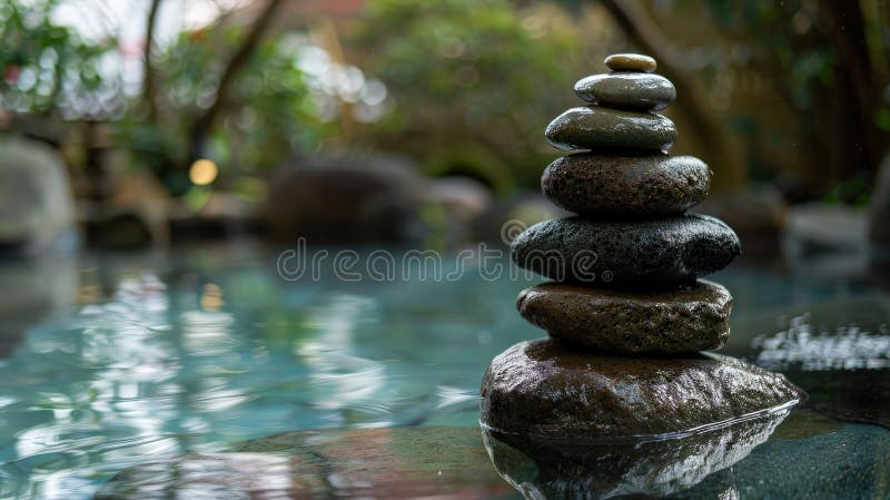 Stack of Rocks on Table stock photo. Image of crafting - 319198950