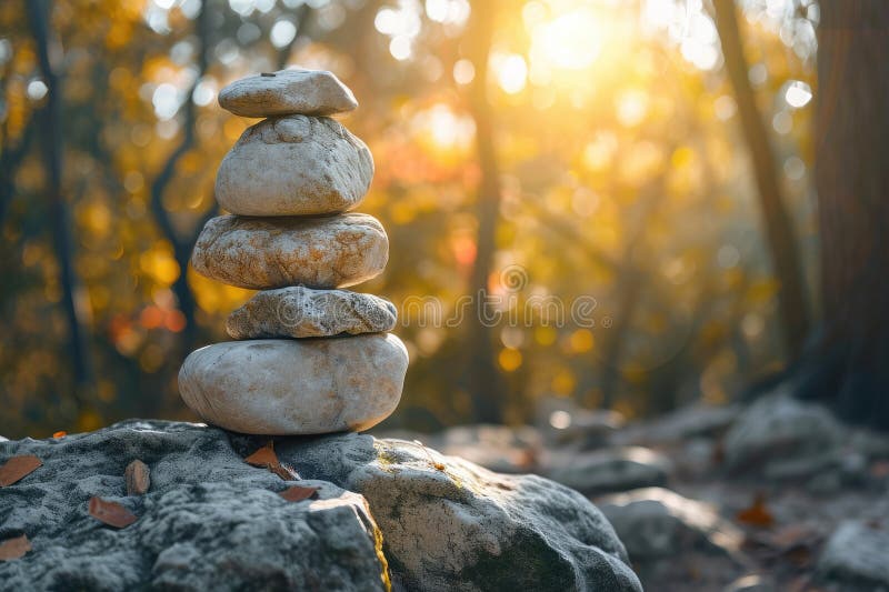 Stack of Rocks on Top of Pile of Rocks Stock Illustration ...