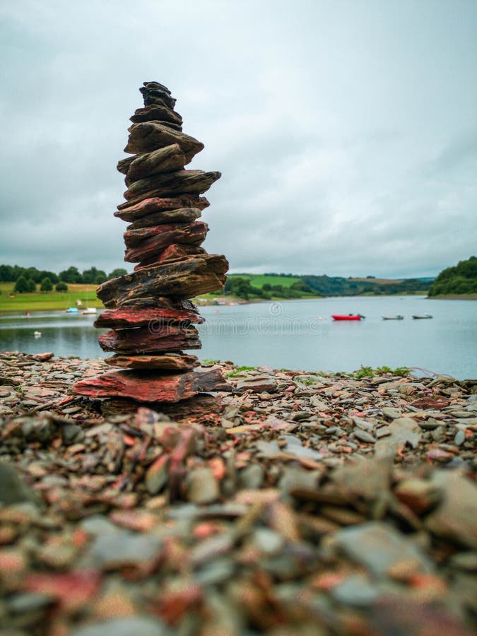 Stack of Rocks with Vivid Colors Stock Image - Image of balance ...