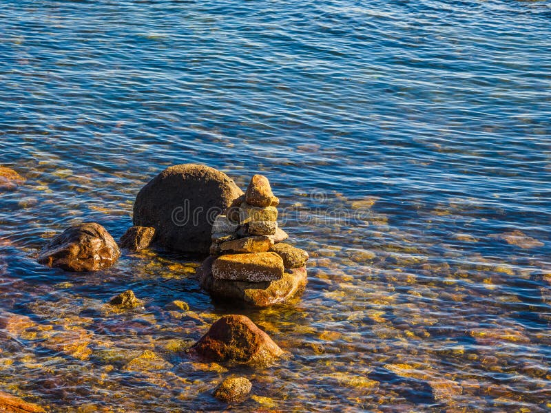 Stack of rocks in water stock photo. Image of vancouver - 105669338