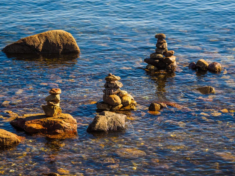 Stack of rocks in water stock image. Image of harmony - 105669391