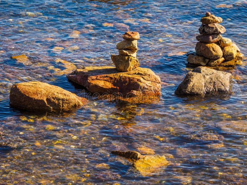 Stack of rocks in water stock photo. Image of vancouver - 105669338