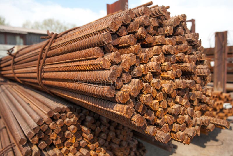 Stack of rods or bars stock image. Image of elements - 63059131